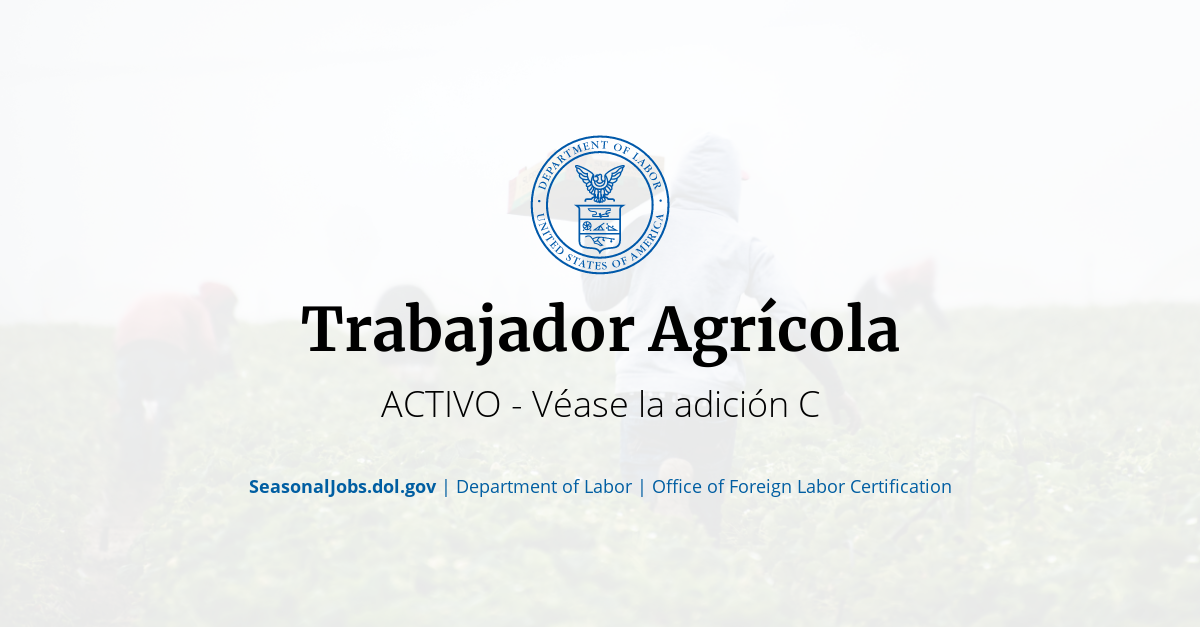 Trabajador Agrícola | SeasonalJobs.dol.gov