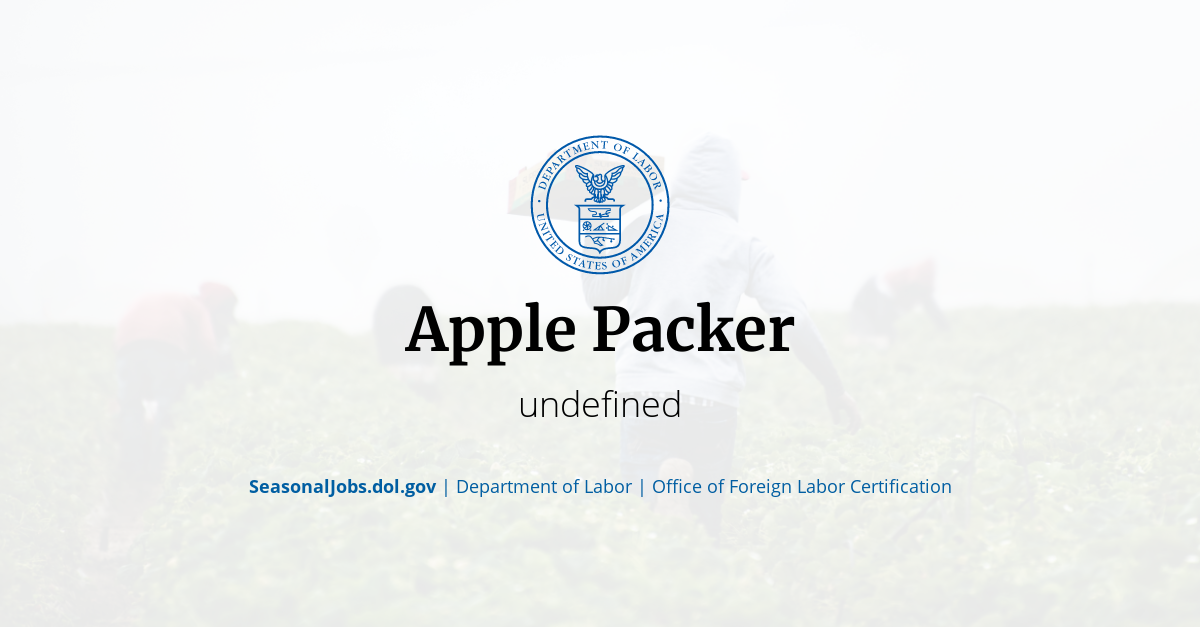 Apple Packer | SeasonalJobs.dol.gov