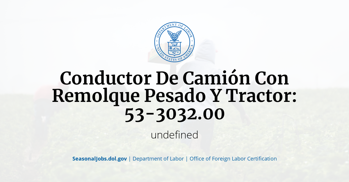 Conductor De Camión Con Remolque Pesado Y Tractor: 53-3032.00 ...