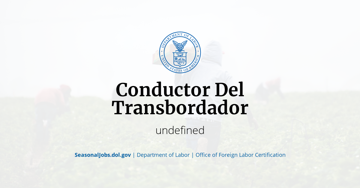 Conductor Del Transbordador | SeasonalJobs.dol.gov