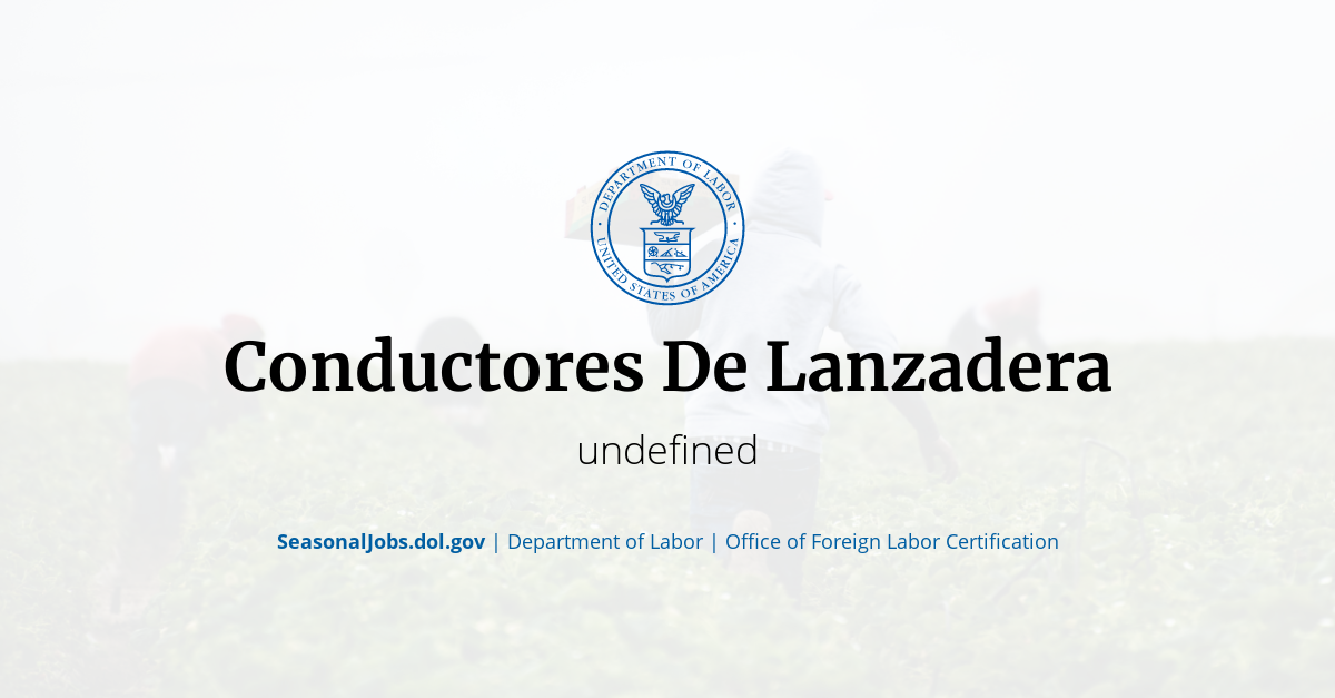 Conductores De Lanzadera | SeasonalJobs.dol.gov