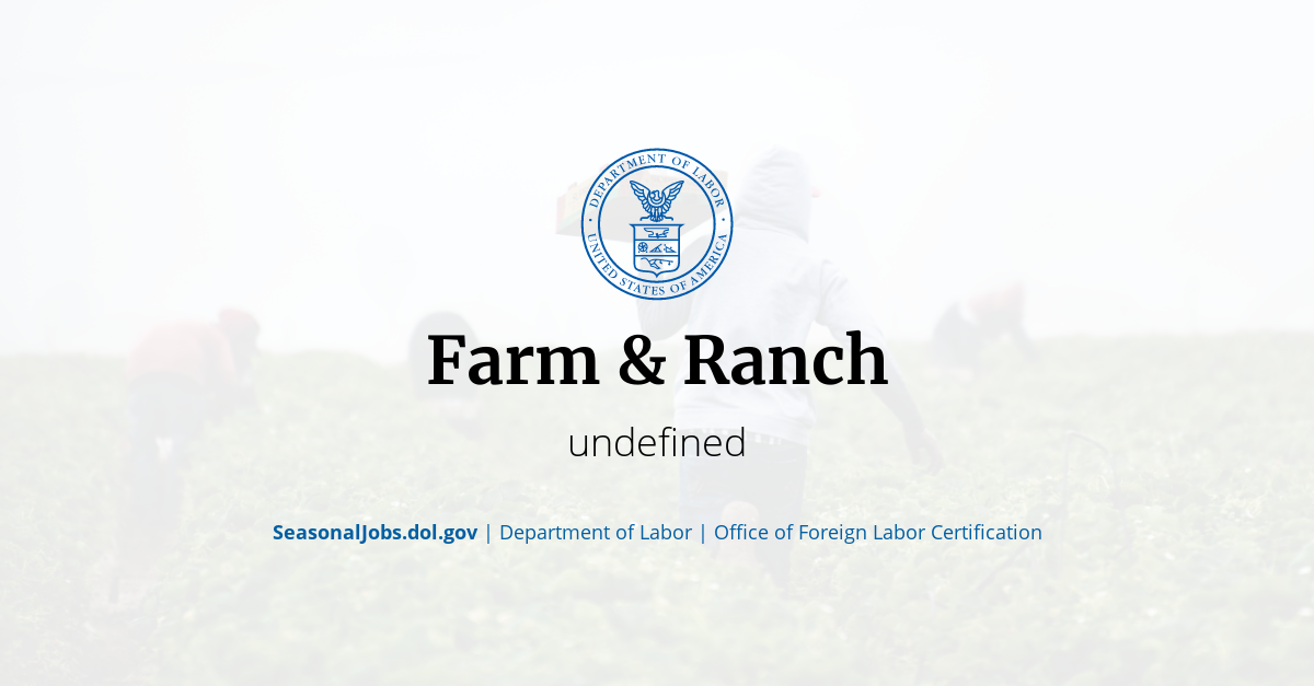 Farm & Ranch | SeasonalJobs.dol.gov
