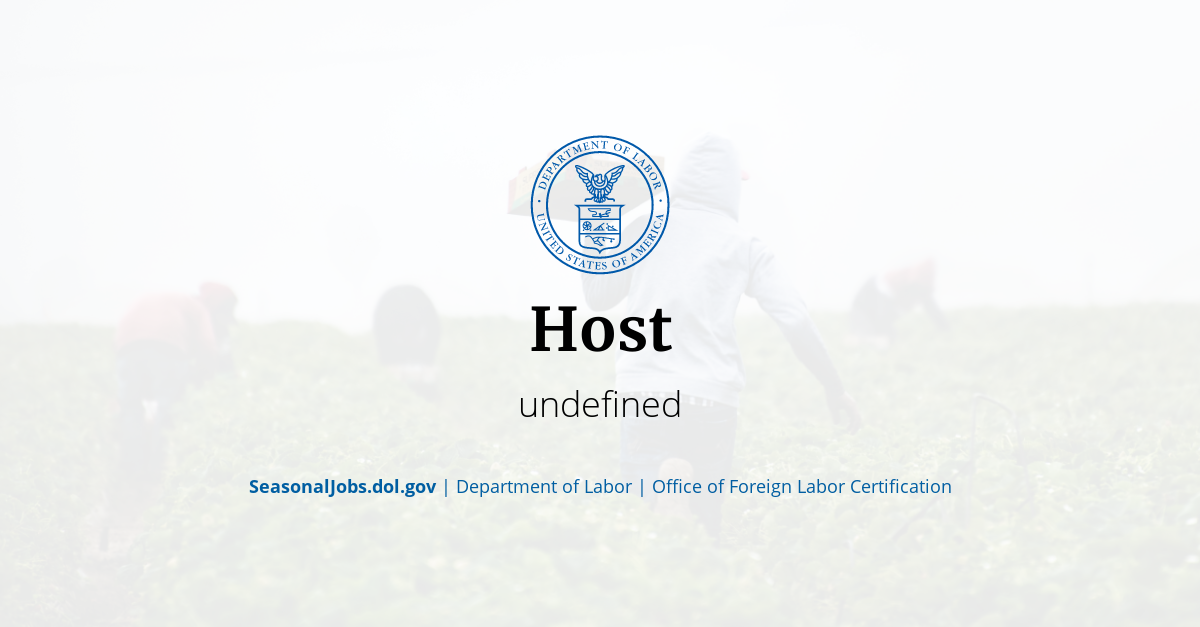 Host | SeasonalJobs.dol.gov