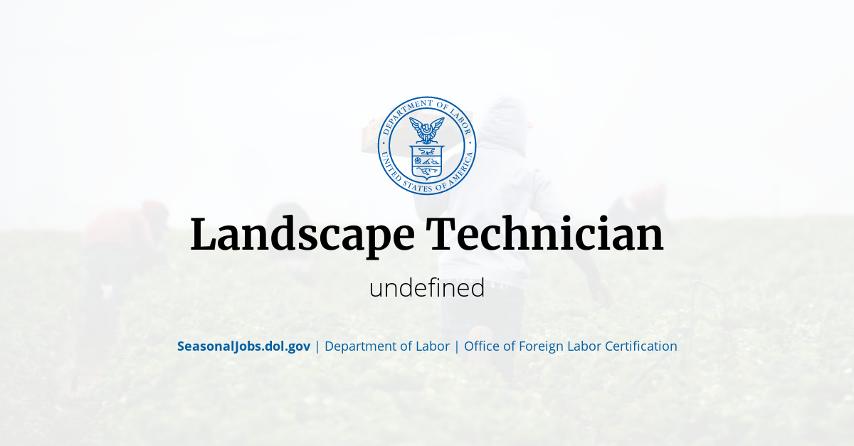 Landscape Technician | SeasonalJobs.dol.gov