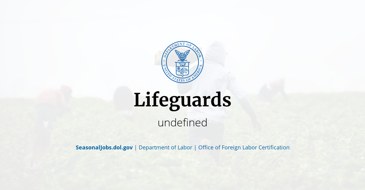 Lifeguards | SeasonalJobs.dol.gov
