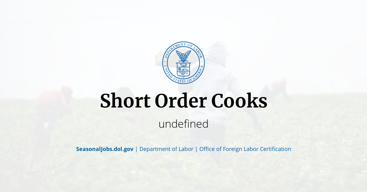 Short Order Cooks | SeasonalJobs.dol.gov