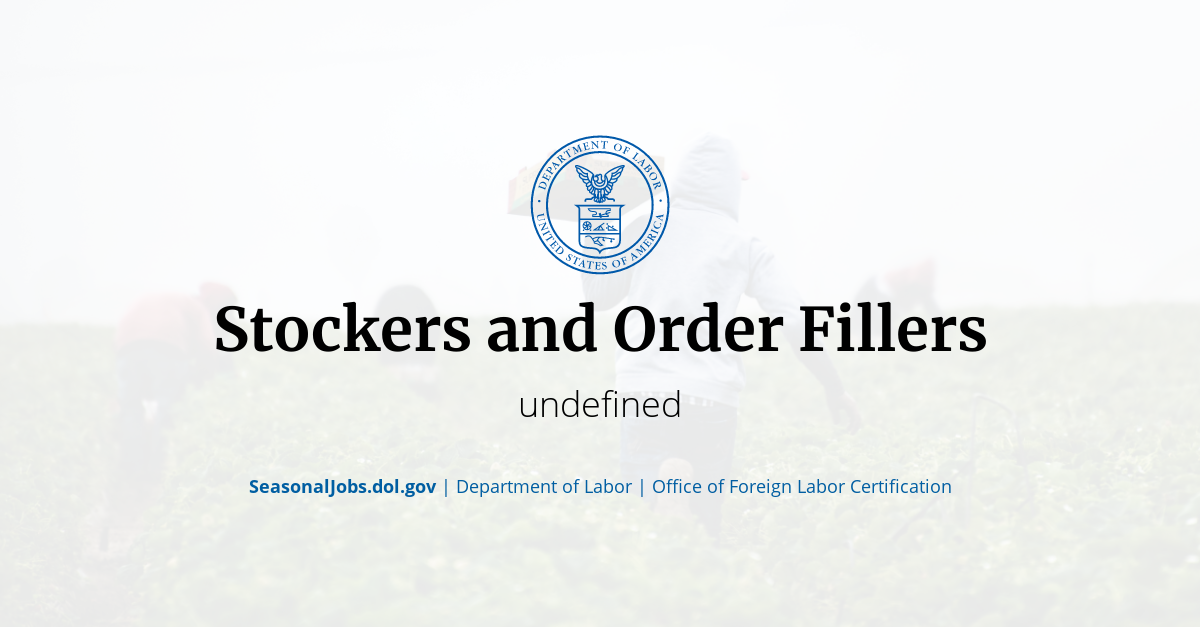 Stockers and Order Fillers | SeasonalJobs.dol.gov